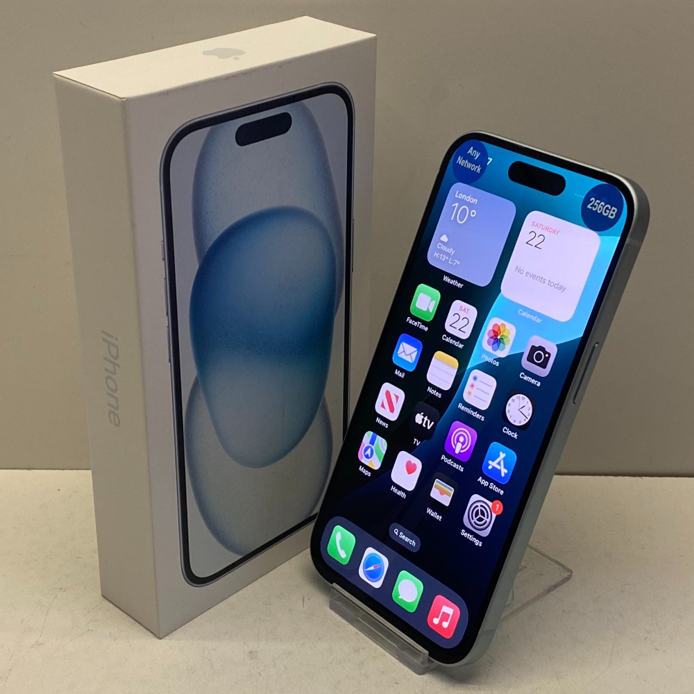 Pre-owned Apple iPhone 15 Unlocked Model A3090 256GB in Blue Boxed ...